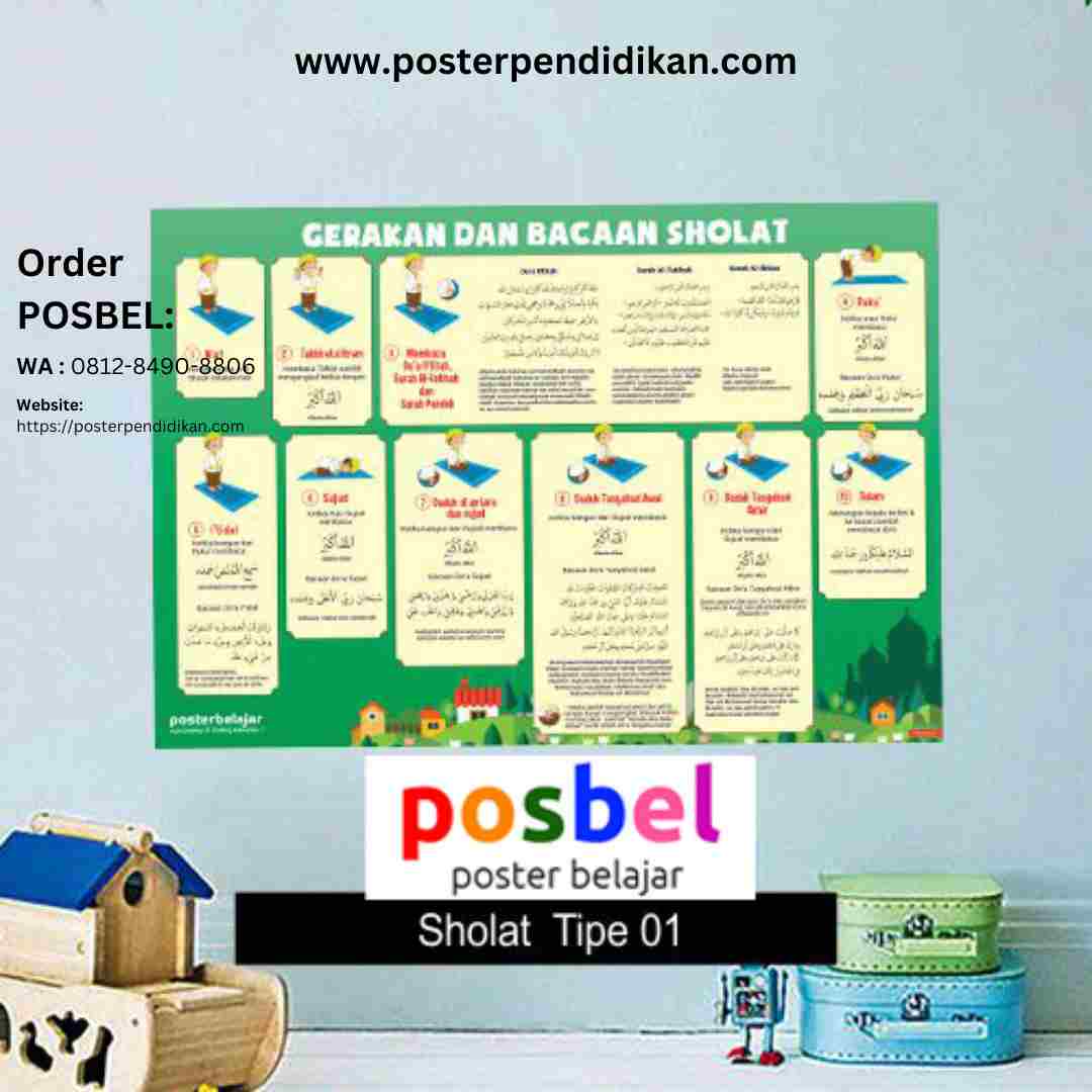 Poster PAI Cara Menjadi Anak Sholeh dan Pintar di Sekolah SD